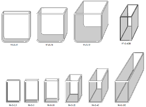 Hunter Colorimeter Cells Style 93 | Fully Fused Glass Cells
